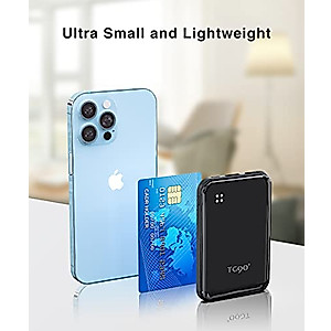 TG90° 2 Pack 10000mah and 4500mah Portable Battery Pack Charger with Built in Cable