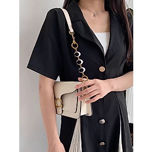 SONGKISSZQ Purse Strap Extender,Bag Extender Chain,Purse Chain Extender for Purse Handbags Shoulder Bag(White Long Round)