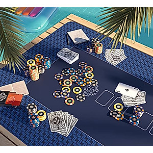 Bullets Playing Cards Poker Sets with Case - Versatile Denominations for Poker, Blackjack, & Casino Games - Durable & Complete Set - Poker Case with 300 Ceramic Poker Chips 'Richie' with Values