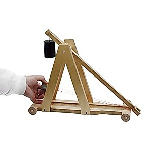 Premium Large Trebuchet DIY Kit - 21" Beam Arm Launches up to 30 Feet! - STEM Learning - Explore Gravitational Potential Energy, Projectile Motion & Energy Transformation - Garage Physics by Eisco