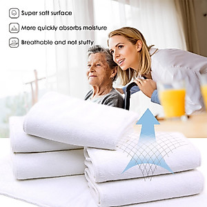 6Pcs Microfiber Reusable Diaper Inserts for Adult Cloth Diapers, Washable Disability Diaper Inserts for Incontinence Care, 4 Layers Microfiber Materials, 24.4" L x 7.8" W (L)