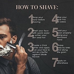 Naked Armor Lancelot Black Stainless Steel Straight Razor，Shave Ready Straight Edge Razor, Stainless Steel, Barber Approved Straight Razors for Men，Leather Case, Close Shave at Home，Navaja de Barbero