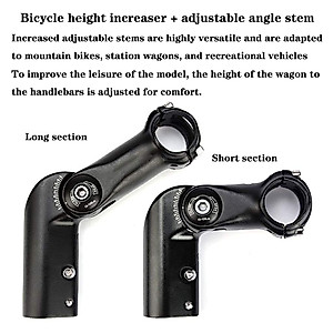 LYYCX 31.8mm Stem Alloy 0-60° Mountain Bike Road BMX Cycling Handlebar Stem for 28.6mm or 1-1/8" Front Fork (Size : Short Section)