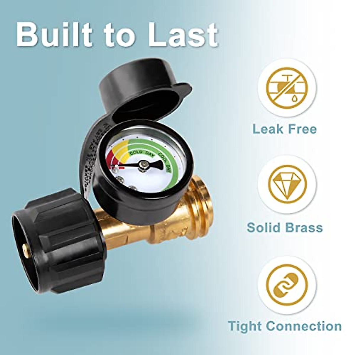 SHINESTAR Universal Propane Tank Gauge - Easy Gas Monitoring