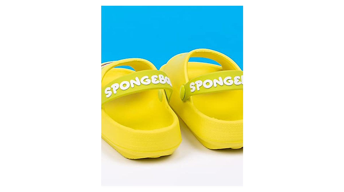 Kids SpongeBob Sliders - Fun Yellow Sandals for Summer