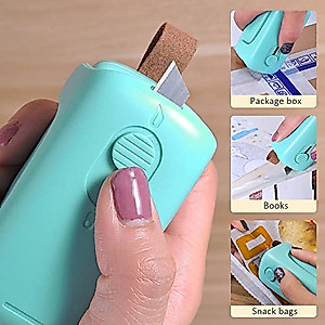 Kavolet Mini Bag Sealer, Handheld Heat Vacuum Sealer, 2 in 1 Heat Sealer and Cutter with Lanyard, for Snack Plastic Fresh Bags Cookies - Battery Not Included