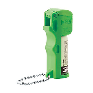 mace Brand Pocket Pepper Spray (Neon Green) – Accurate 10’ Powerful Pepper Spray with Flip Top Safety Cap, Leaves UV Dye on Skin – Great for Self-Defense