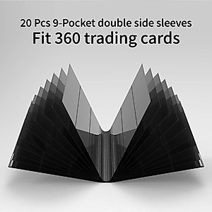 Alteagle 9 Pocket Trading Card Binder, 360 Side Loading Pocket Album for TCG