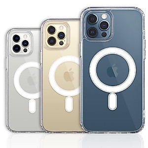 Magnetic Clear Case for iPhone 12 Case [No.1 Strong Magnets] [High Clear Design, Anti-Yellowing, Long-Lasting Clarity, Eyes-catching] [ Support Wireless Charging