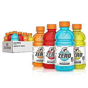 Gatorade Zero Sugar Thirst Quencher, 4 Flavor Classic Variety Pack, 12 Fl Oz, Pack of 24