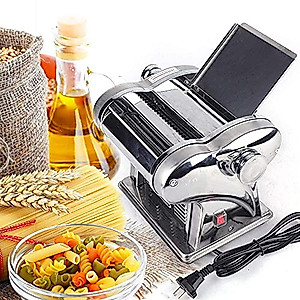 Commercial Electric Dough Roller Sheeter Noodle Pasta Maker Machine Stainless,Hand Crank Pasta Maker Machine for Dough Spaghetti Fettuccine Lasagne or Dumpling Skins