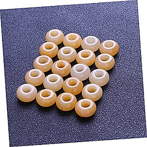 Gemstone Bracelet 20pcs Agate Jewelry Necklace Beads Loose Chakra Beads Gemstone Donut Beads Natural Beads Beading Kits Jewelry Beads DIY Beads Beaded Semi-precious Stones