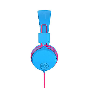 JLab JBuddies Studio On-Ear Kids Wired Headphones | Toddler Headphones | Kid Safe | Studio Volume Safe | Volume Limiter | Folding | Adjustable | Noise Isolation | with Mic (Cotton Candy)