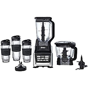 Nutri Ninja Mega 1200 Watts Kitchen System, Blending and Food Processing, 1 Base 2 Functions Auto-iQ Technology