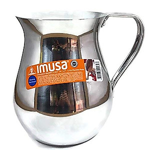 Imusa Aluminum Chocolatera (Hot Chocolate Pitcher). Bundled with a Wooden Chocolate Mixer - Molinillo 14" (2.1 Quart)