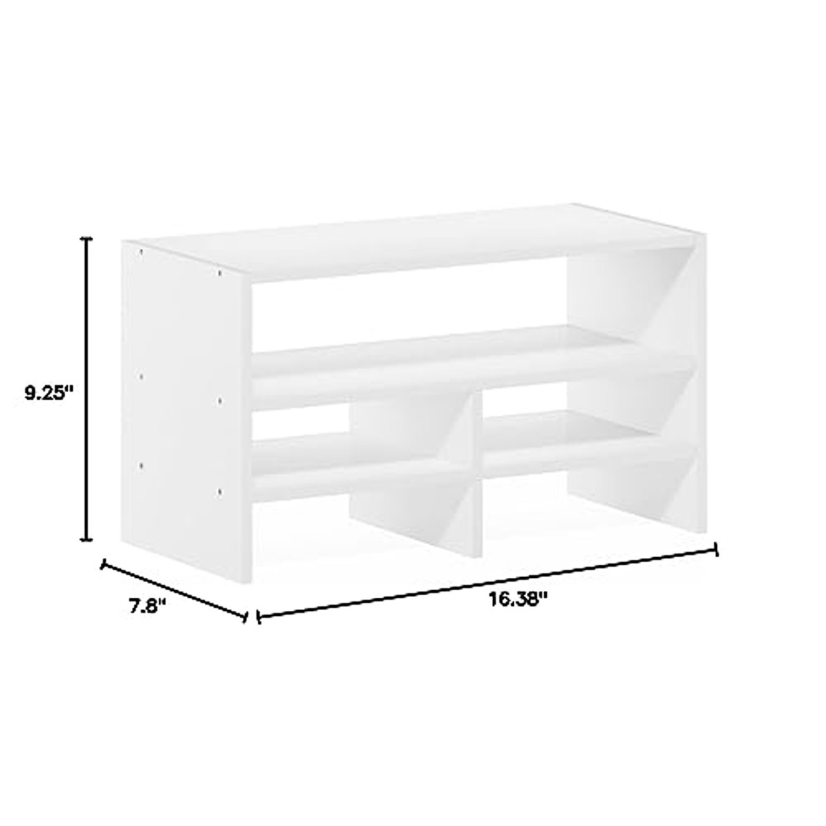 Furinno Hermite Desk Top Organizing Shelf Bookcase, White