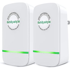 Pro Power Saver, Electricity Saving Box, Smart Watt Energy Saving Device with LED Indicator for Household Office Market (2Pcs White)