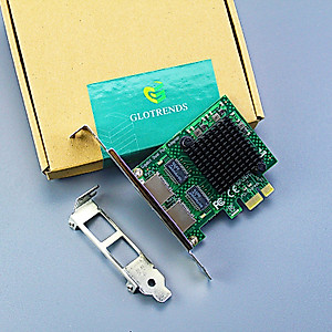 GLOTRENDS LE8202 2-port Gigabit PCIe Ethernet Network Card, 2 x RTL8111H Chip, 2 x RJ45 LAN Port, PCIe X1 Installation