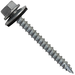 #14 Metal Roofing Screws: (250) Screws x 2-1/2" Galvanized Hex Head Sheet Metal Roof Screw. Self Starting Metal to Wood Sheet Metal Screws with EPDM Washer. for Corrugated Roofing