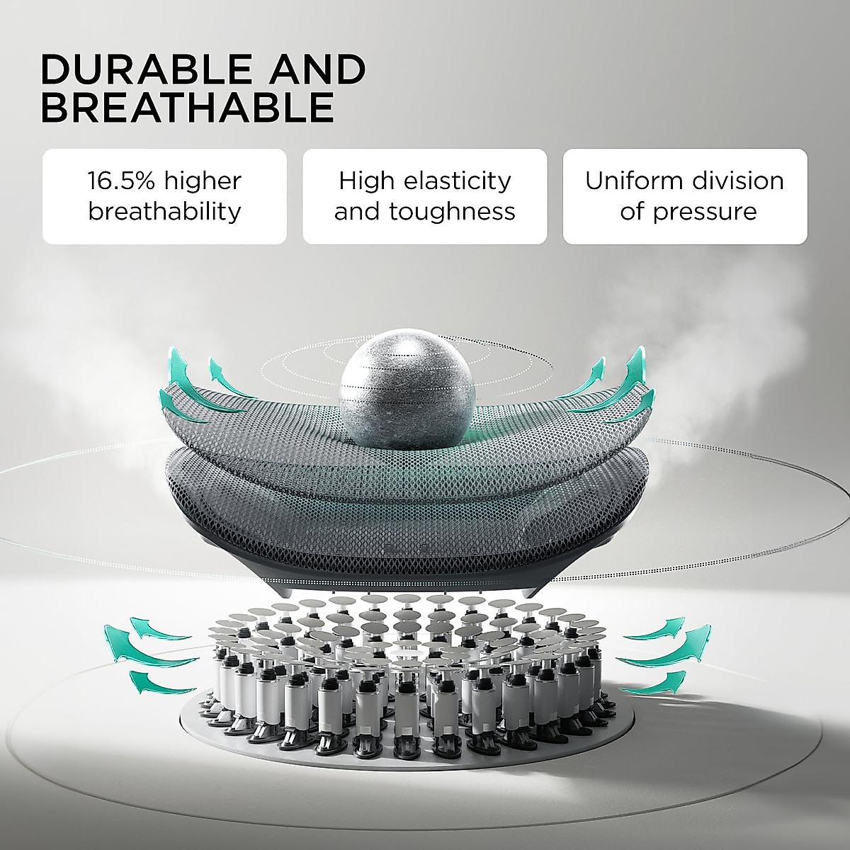 Hbada E3 Pro Ergonomic Office Chair, Big and Tall Office Chair - with 3-Zone Dynamic Lumbar Support, 4D Adjustable Headrest, 6D Adjustable Armrests, Swivel Computer Chair for Home Office, Grey