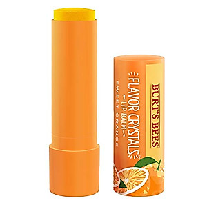 Burt's Bees Flavor Crystals 100% Natural Lip Balm, Sweet Orange with Beeswax & Fruit Extracts - 1 Tube