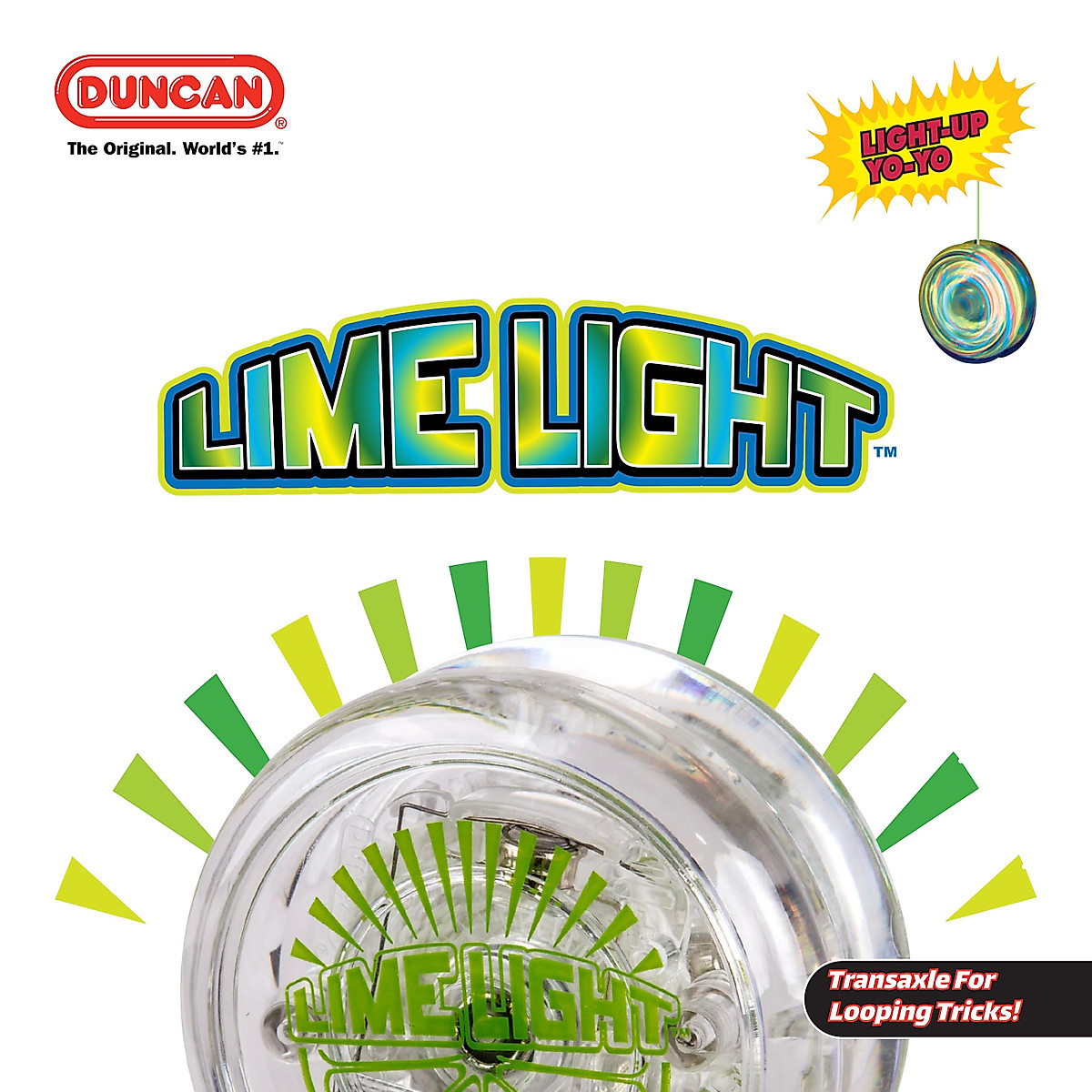 Duncan Toys Limelight LED Light-Up Yo-Yo, Beginner Level with LED Lights, Clear and Blue