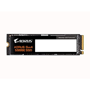 GIGABYTE AORUS Gen4 5000E SSD 500GB PCIe 4.0 NVMe M.2 Internal Solid State Hard Drive with Read Speed Up to 5000MB/s, Write Speed Up to 3800MB/s, AG450E500G-G
