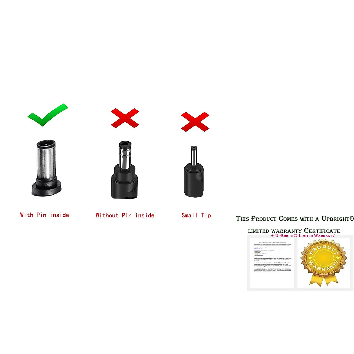 UpBright UL 19.5V 8.21A 160W AC/DC Adapter Compatible with Sony Bravia XBR-49X807E XBR-49X805E XBR-49X800E XBR-49X800D XBR-55X850D 49 inch 55'' 4K Ultra HD Smart TV 19.5VDC 10.8A Power Supply Charger