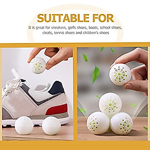 INOOMP Neutralizing Odor Balls 18pcs Sneaker Deodorizer Balls Foot Odor Eliminator Gym Bags Lockers Air Purifying Bags Car Air Fresheners for Shoes Wardrobe Closet Sneaker Smell Balls