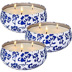 Myido Citronella Candle 3-Pack, 13.5-Ounce Canned Candle, Outdoor Indoor Lemongrass Scented Candle, Made from a Blend of Natural citronella Oil and Soy Wax