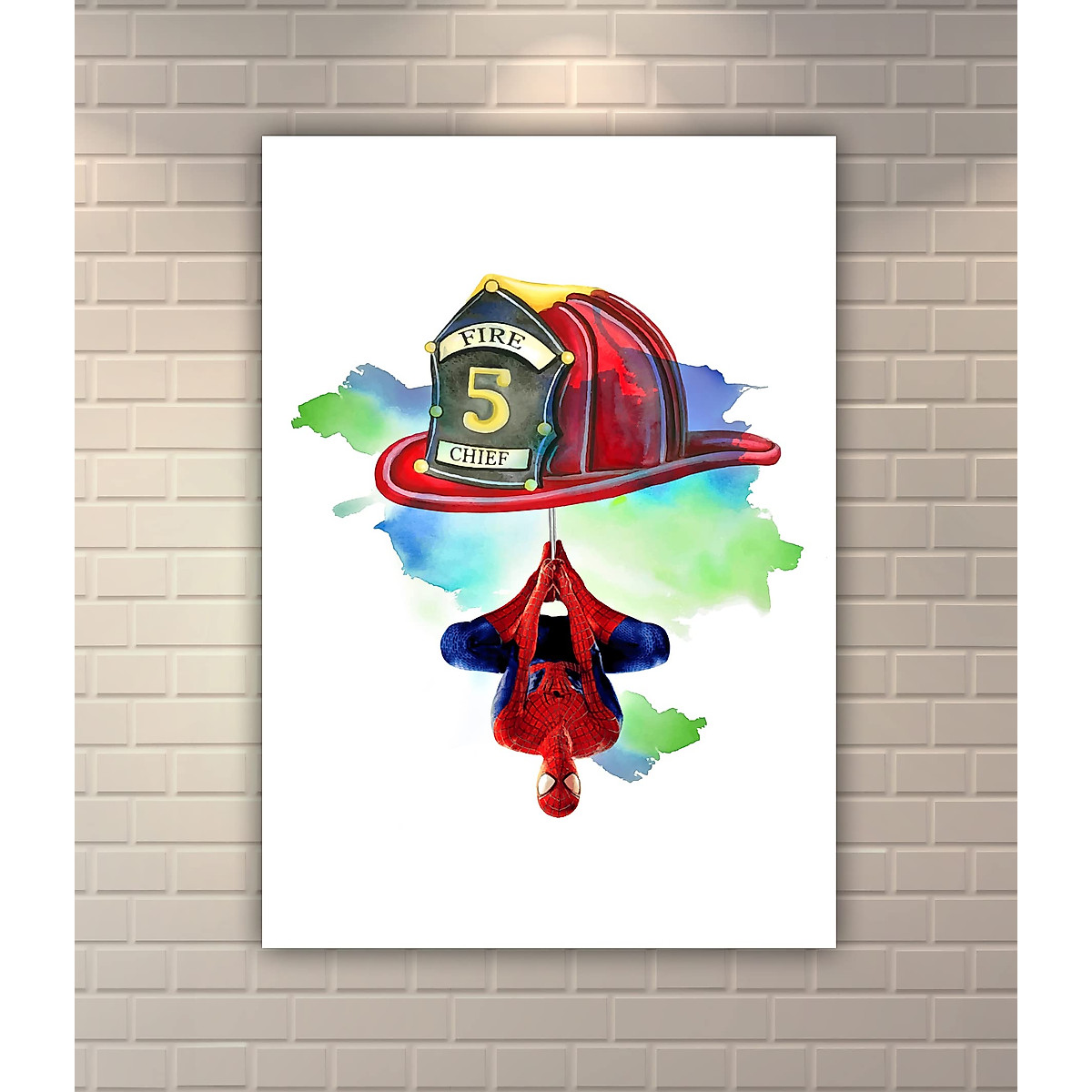 OzWood Crafts- Spiderman Wall Decor Poster Prints, Set of 4 FRAMELESS (8''x10''), Superhero room decor for boys, Spiderman Posters for Boys Room, Spiderman Wall Art, Spiderman Room Decor