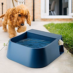 PETLESO Automatic Dog Waterer, Automatic Dog Water Bowl for Cats Dogs Birds Goats Outdoor Small Animals, Blue 2L