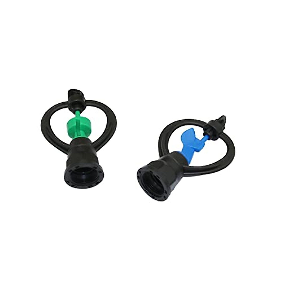 VIEUE Garden Drip Irrigation System Accessories 1/2" to 3/4" Internal Thread Rotating Nozzle 360 Degree Rotating Nozzle Garden Agricultural Irrigation Watering Nozzle (Color : Black with Blue)
