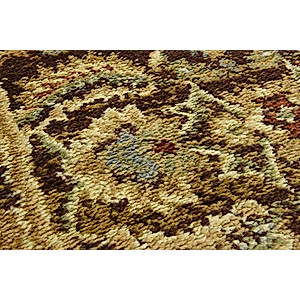 Unique Loom Voyage Collection Traditional Oriental Classic Intricate Floral Design Area Rug (2' 2 x 3' 0 Rectangular, Brown/Gold)