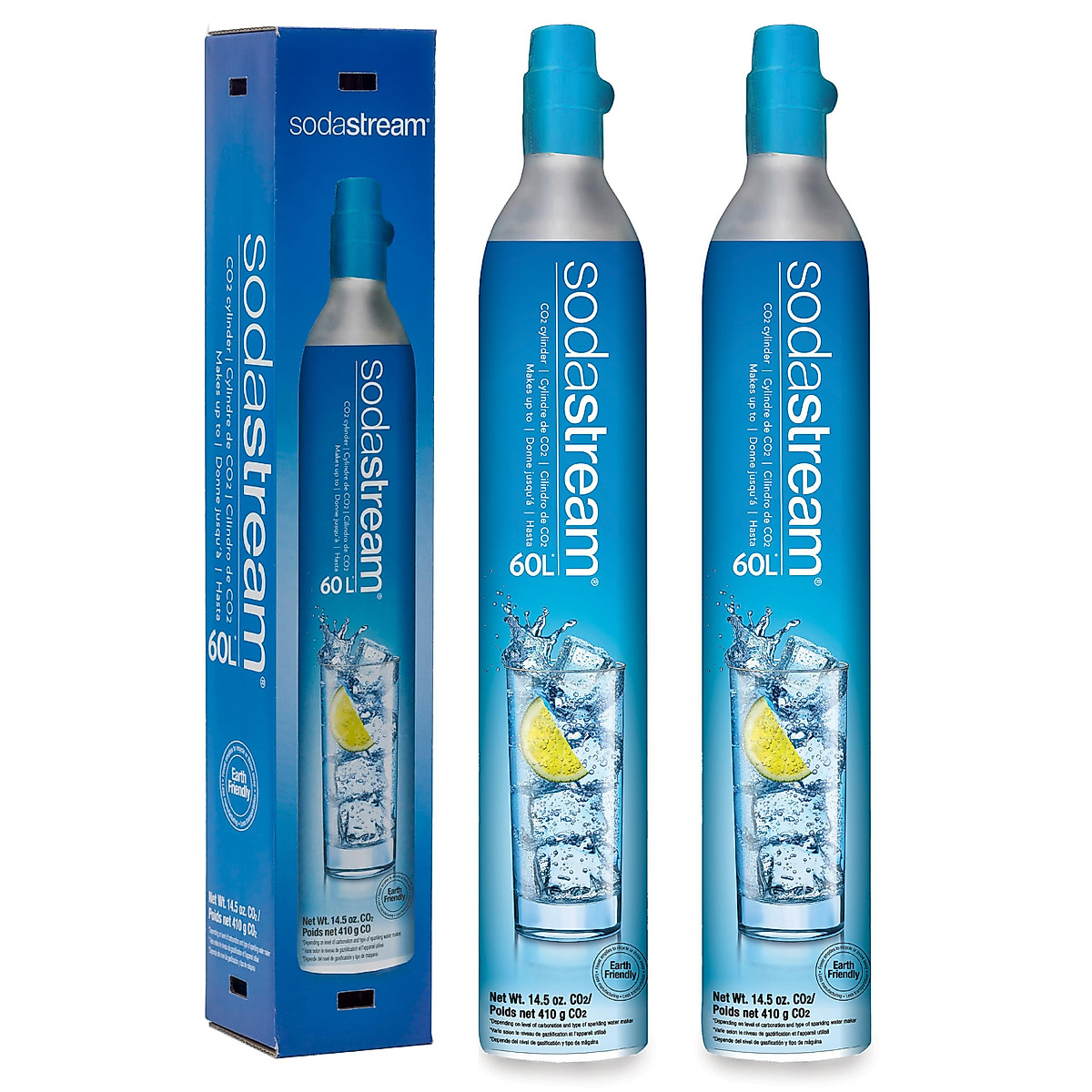 SodaStream 60 L Co2 Exchange Carbonator, 14.5 Oz, Set of 2, Plus $15 Amazon.com Gift Card with Exchange