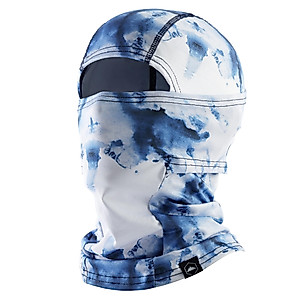 Tough Headwear Black Balaclava Ski Mask - Summer Motorcyle Face Mask, Bike Mask & Shiesty Mask for Men & Women - Blue/White