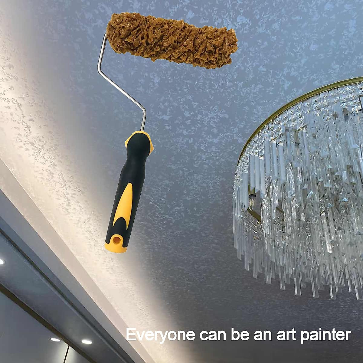 BANCOO Texture Paint Rollers, Texture Pattern Paint Roller Brush | Decorate for Wall Painting Tool | Texture Sponge Paint Roller | Decor Art Painting Roller for Home Wall