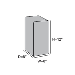 Covermates Keepsakes - Square Appliance Cover - Dust Protection - Stain Resistant - Washable - Appliance Cover-Black