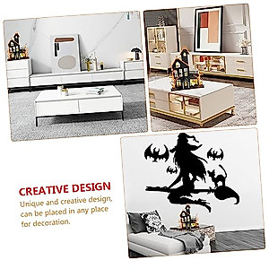 Garneck 1pc Haunted House Elf Ornament Desk Topper Wood Decor Halloween Decor Halloween Style Ghost House Sign Scene Village Houses Halloween Haunted House Figurine Halloween Supplies Doll