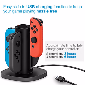 Centeni Joy Con Charging Dock Switch Controller Charger Station for Nintendo Switch 2017& Nintendo Switch OLED Joy-Con