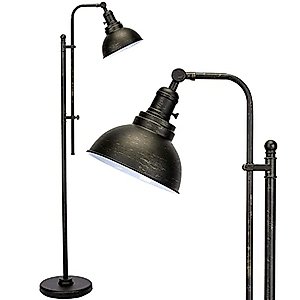 VONLUCE Floor Lamp, 65'' Tall Industrial Floor Lamp, Adjustable Height & Head Vintage Metal Standing Reading Pole Lamp, Floor Lamps for Living Room, Bedroom, Office, Farmhouse