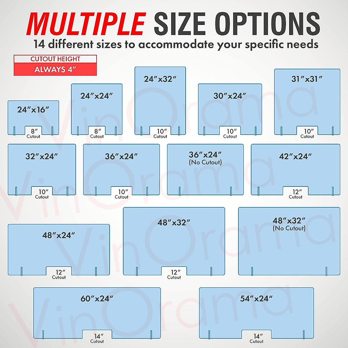 Countertop Desk Sneeze Guard- Protective Partition, Plexiglass Shield Barrier for Coughing, Sneezing, Droplets - Acrylic Divider Panel