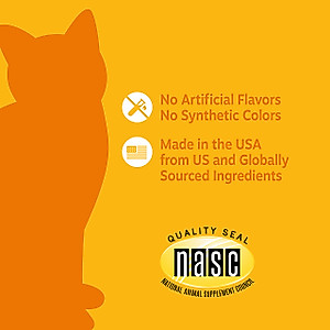 Zesty Paws Hairball Bites for Cats - Cat Furball Support - Functional Supplement with Omega 3 Fish Oil EPA & DHA + Zinc, Biotin & Psyllium Husk - Supports Gut & Skin Health - 60 Count