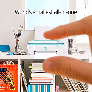 HP DeskJet 3755 Compact All-in-One Wireless Printer, HP Instant Ink, Works with Alexa - Seagrass Accent (J9V92A)