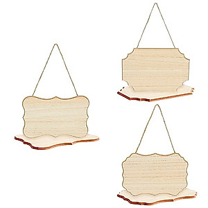 6-Pack of Unfinished MDF Hanging Wood Plaques for Crafts with Jute Rope, Blank 9x6-Inch, 1/4-Inch Thick Wooden Sign for DIY Painting, Art Projects, Home Decor, 3 Designs