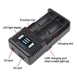 TrustFire TR-019 32650 Battery Charger - 2 Slots for Li-ion IMR LiFePO4 10440 14500 16340 18650 26650 32650