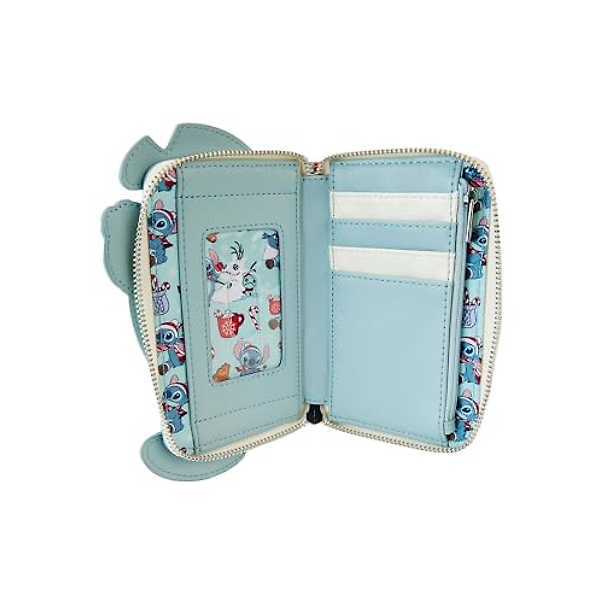 Disney: Lilo & Stitch - Stitch Holiday Snow Angel Glitter Zip Around Wallet