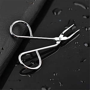 LZIYAN Stainless Steel Eyebrow Scissors Tweezers,Elbow Pliers Clip Scissors,Flat Tip Tweezers Hair Plucker