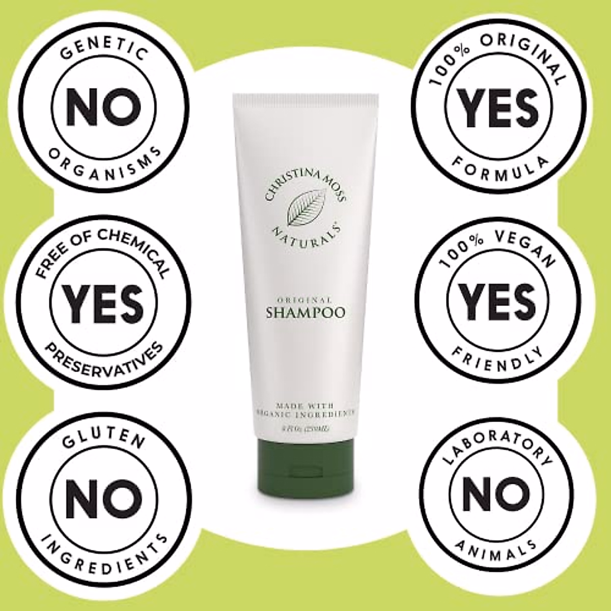 Christina Moss Naturals Save 10% on Hair Shampoo and Conditioner Set For Men & Women – Organic Aloe & Essential Oils, Sulfate Free, Vegan, Non-Toxic