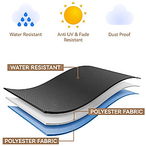 ZLACUIU Patio Umbrella Cover UV Resistant Patio Umbrellas Covers for 9ft to 13ft Cantilever Umbrella with Zipper and Rod, Tan